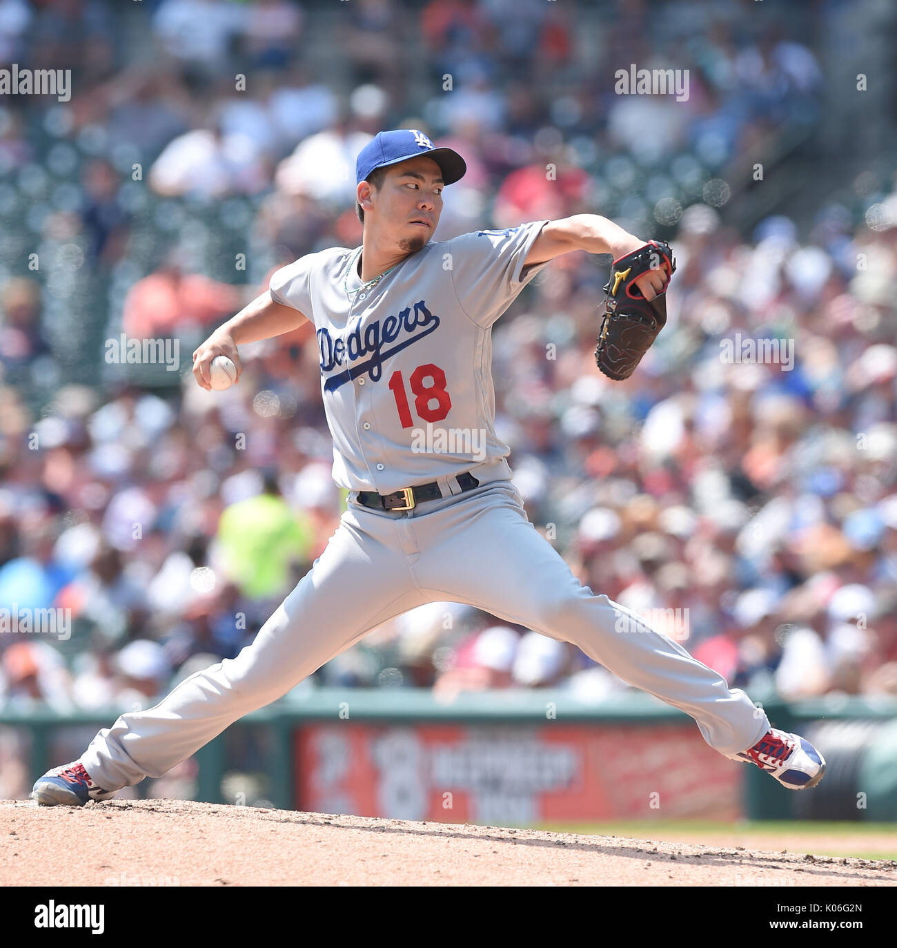 Detroit, Michigan, USA. 20th Aug, 2017. Kenta Maeda (Dodgers) MLB : Los ...