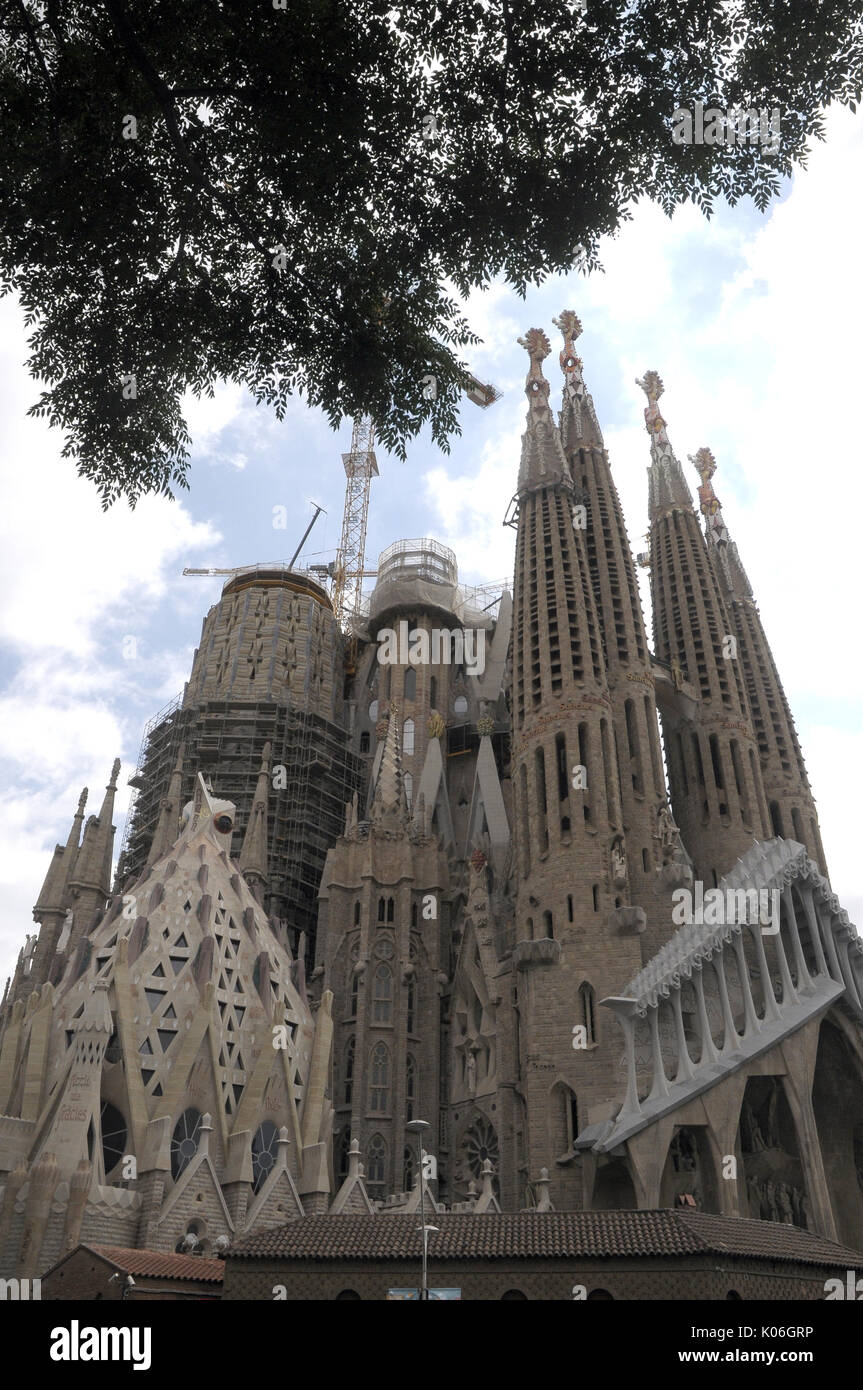 Sagrada familia of Gaudi view of the North side Stock Photo - Alamy