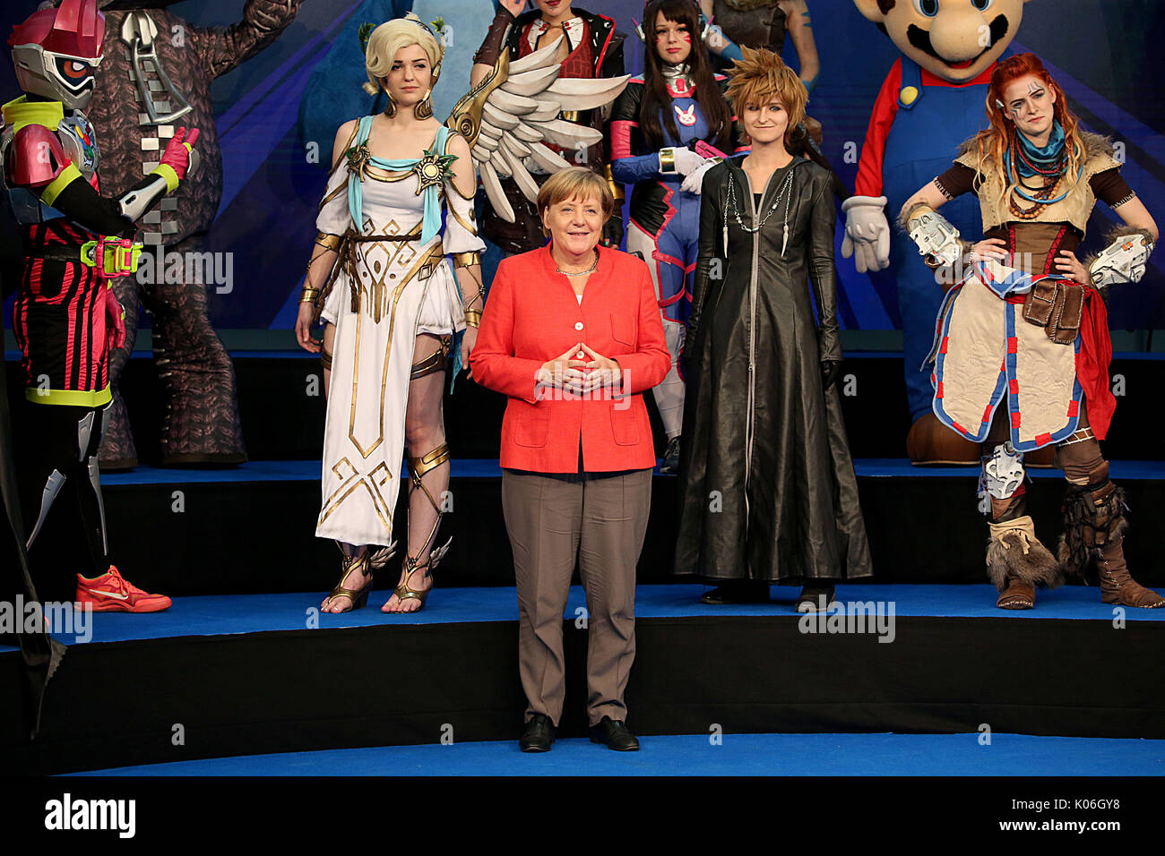 Cologne, Germany. 22nd Aug, 2017. German chancellor Angela Merkel (CDU ...