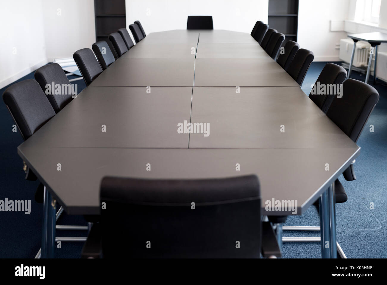 conference table in an empty meeting room Stock Photo - Alamy