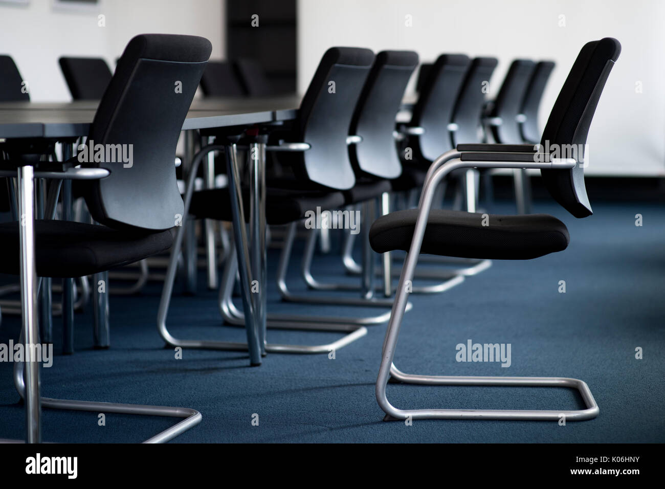 conference table in an empty meeting room Stock Photo - Alamy