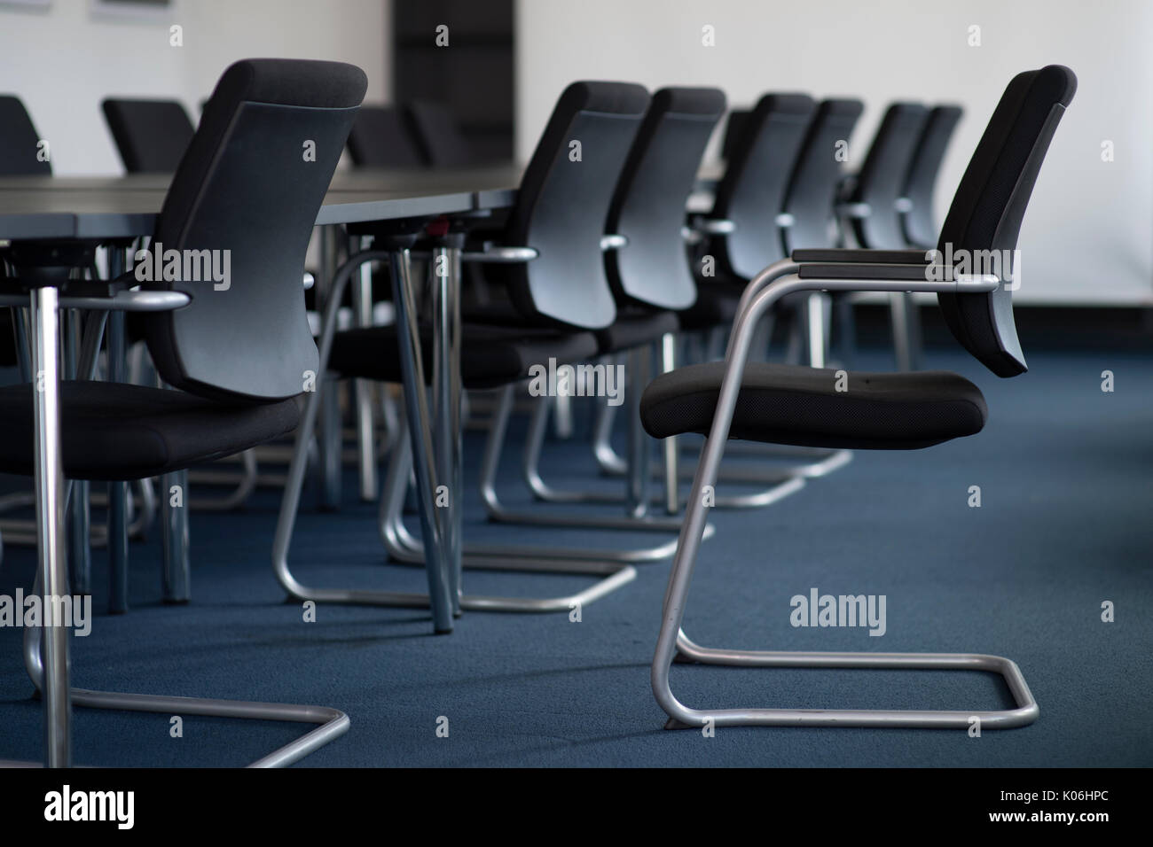 conference table in an empty meeting room Stock Photo - Alamy