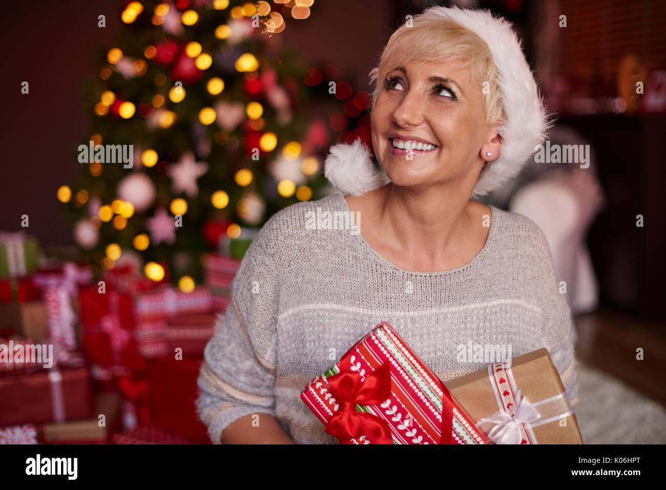 Can you see how many gifts I've received Stock Photo - Alamy