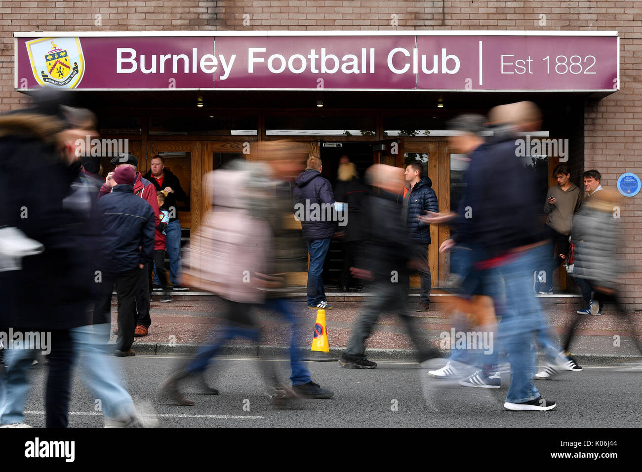 Burnley fans outside the ground before the Premier League match at Turf ...