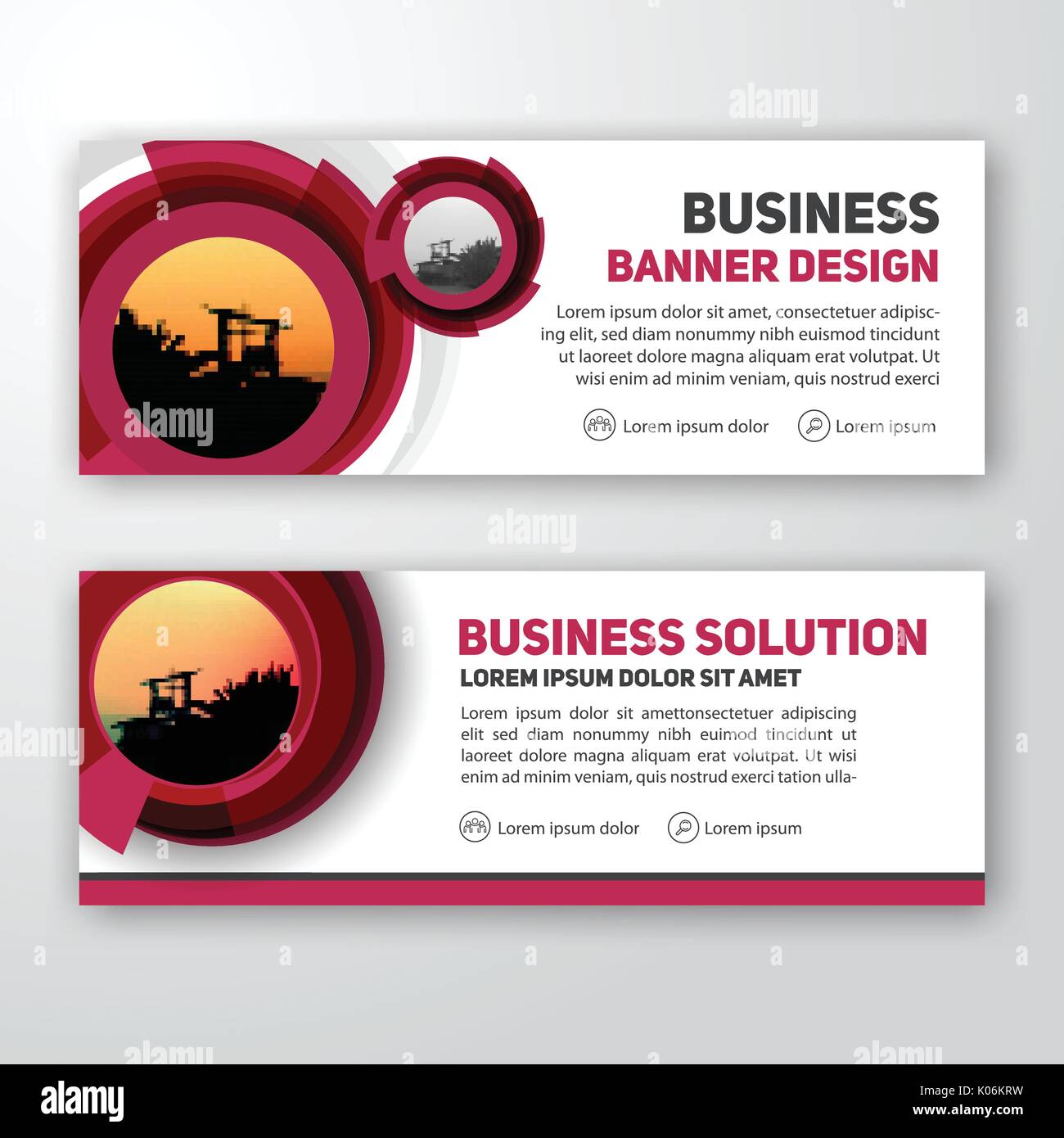 Modern corporate banner background design for letterhead, document ...