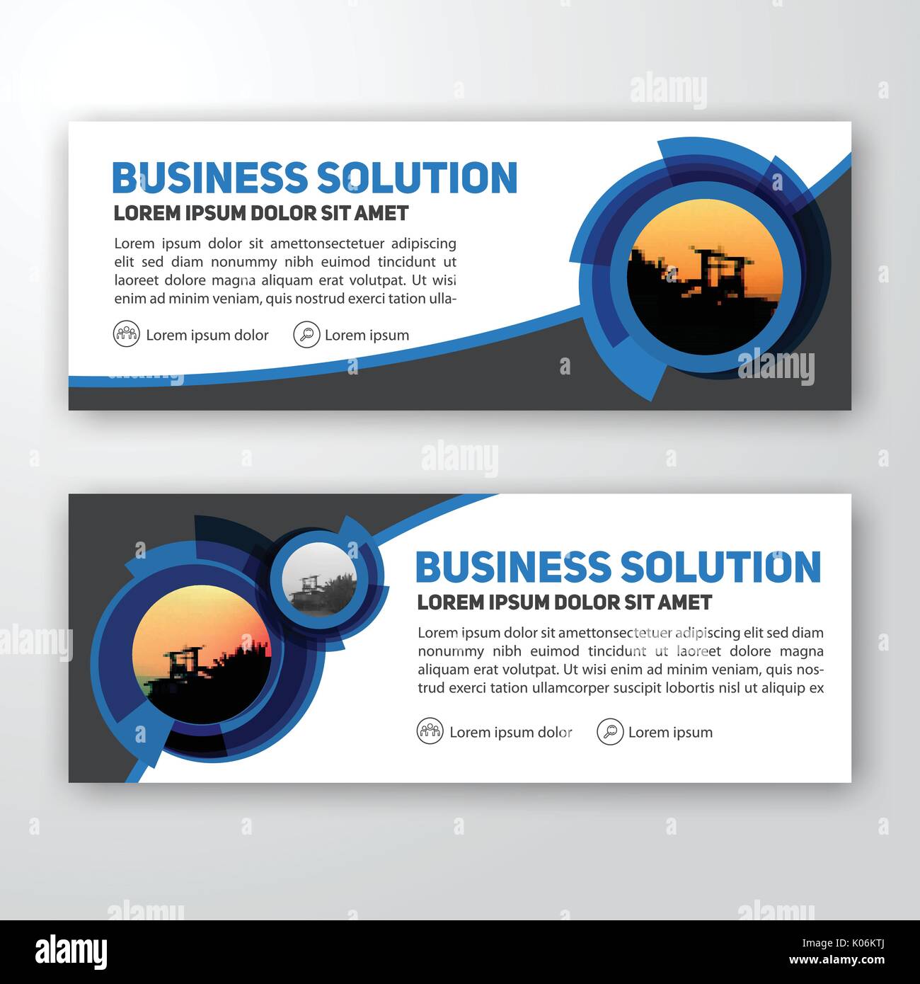Modern corporate banner background design for letterhead, document ...