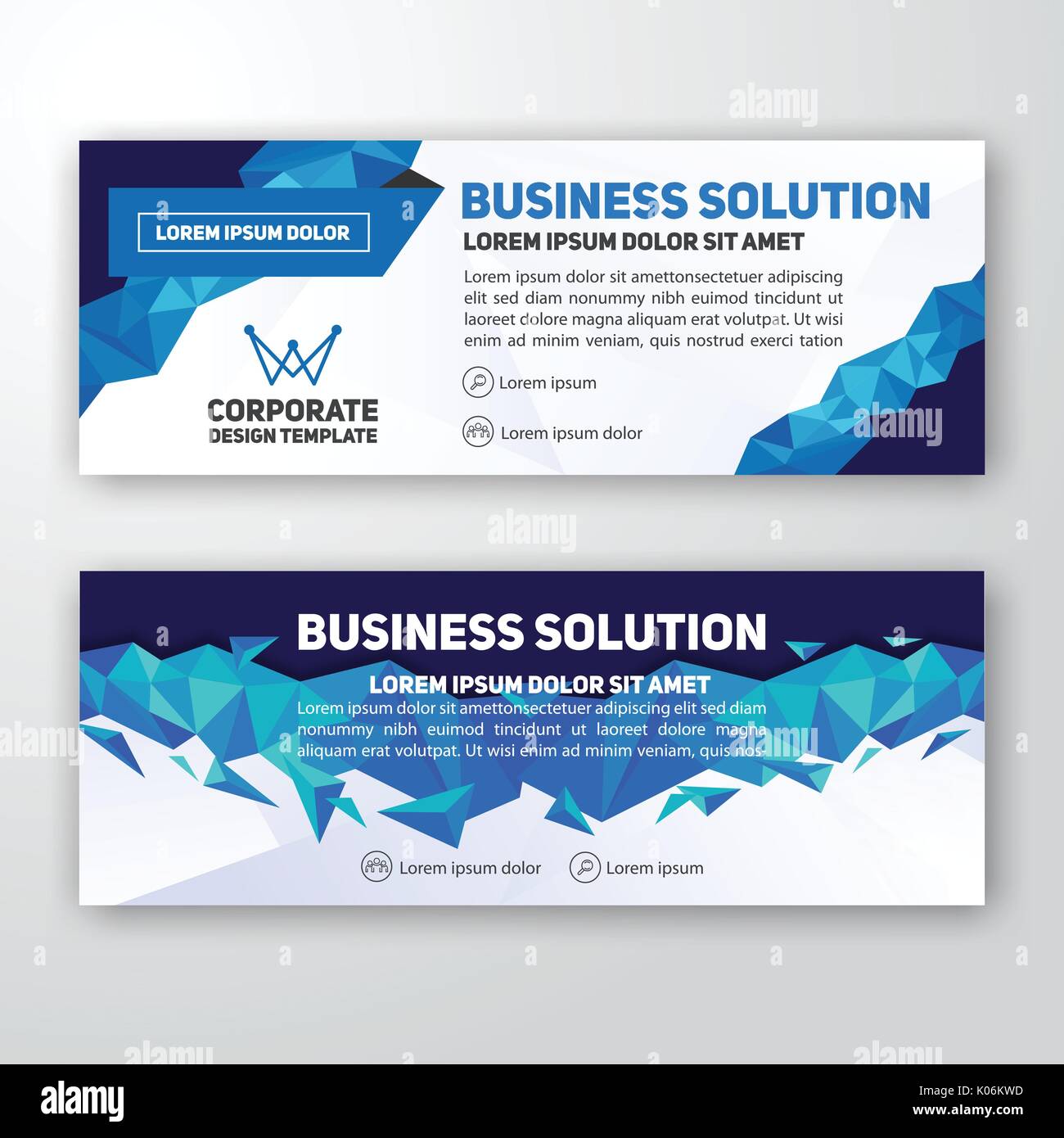 Modern corporate banner background design for letterhead, document ...