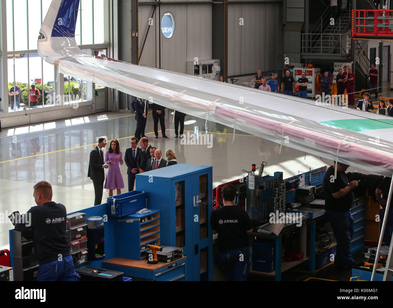 The Duke and Duchess of Cambridge visit the Airbus headquarters to see ...