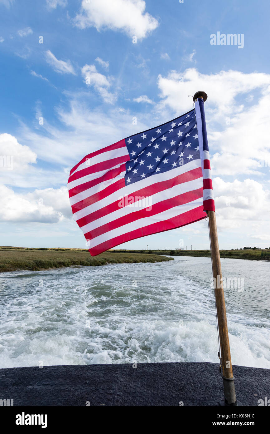 American flag wake boat hi-res stock photography and images - Alamy