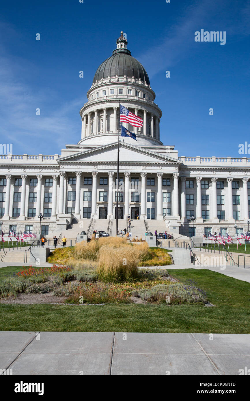 Salt Lake City, Utah, USA - October 8, 2016. Facade of the Utah State ...