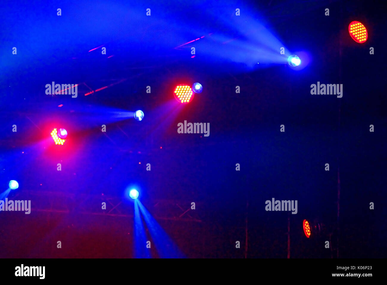 Stage Spotlight with rays. Concert lighting background Stock Photo - Alamy