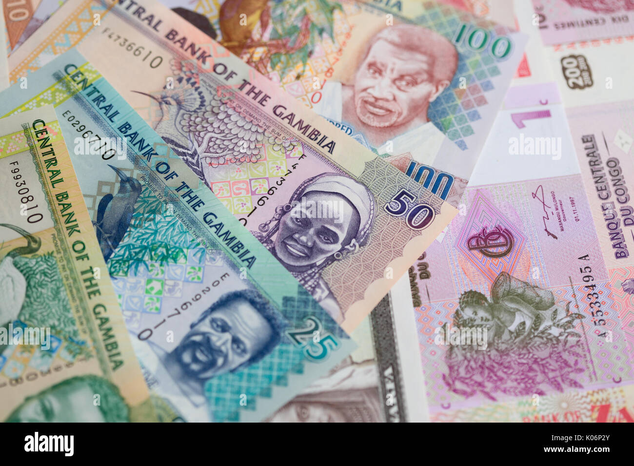Variety of the African banknotes Stock Photo - Alamy