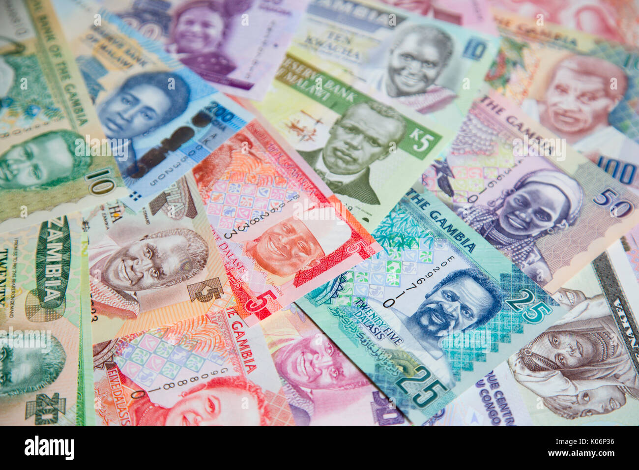 Variety of the African banknotes Stock Photo - Alamy