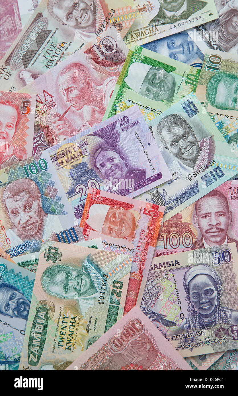 Variety of the African banknotes Stock Photo - Alamy