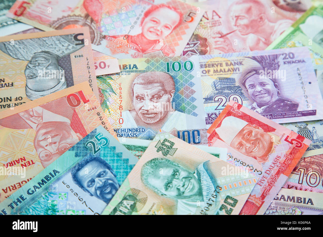 Variety of the African banknotes Stock Photo - Alamy