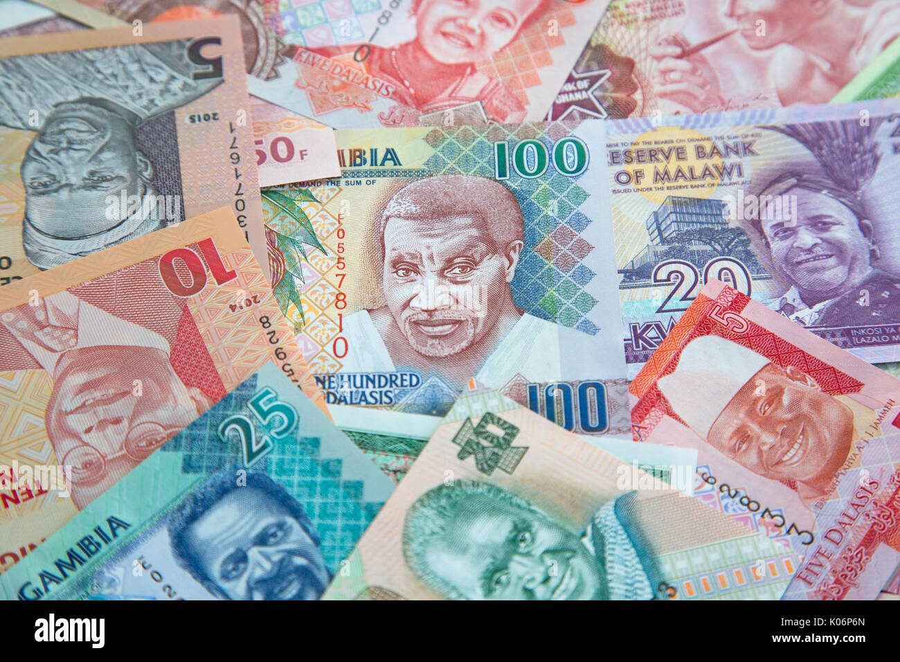 Variety of the African banknotes Stock Photo - Alamy