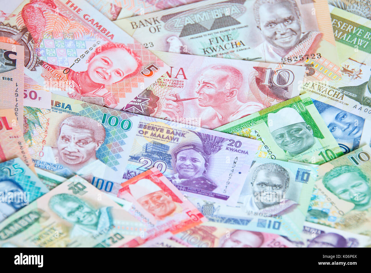 Variety of the African banknotes Stock Photo - Alamy