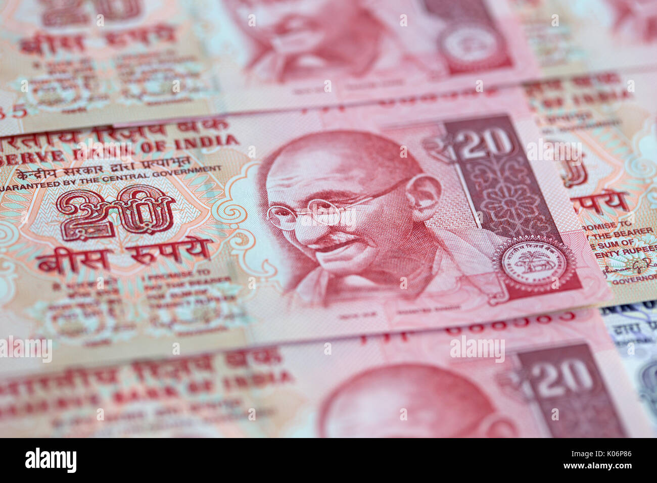 Collection of the Indian banknotes Stock Photo - Alamy