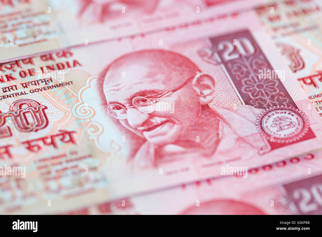 Collection of the Indian banknotes Stock Photo - Alamy