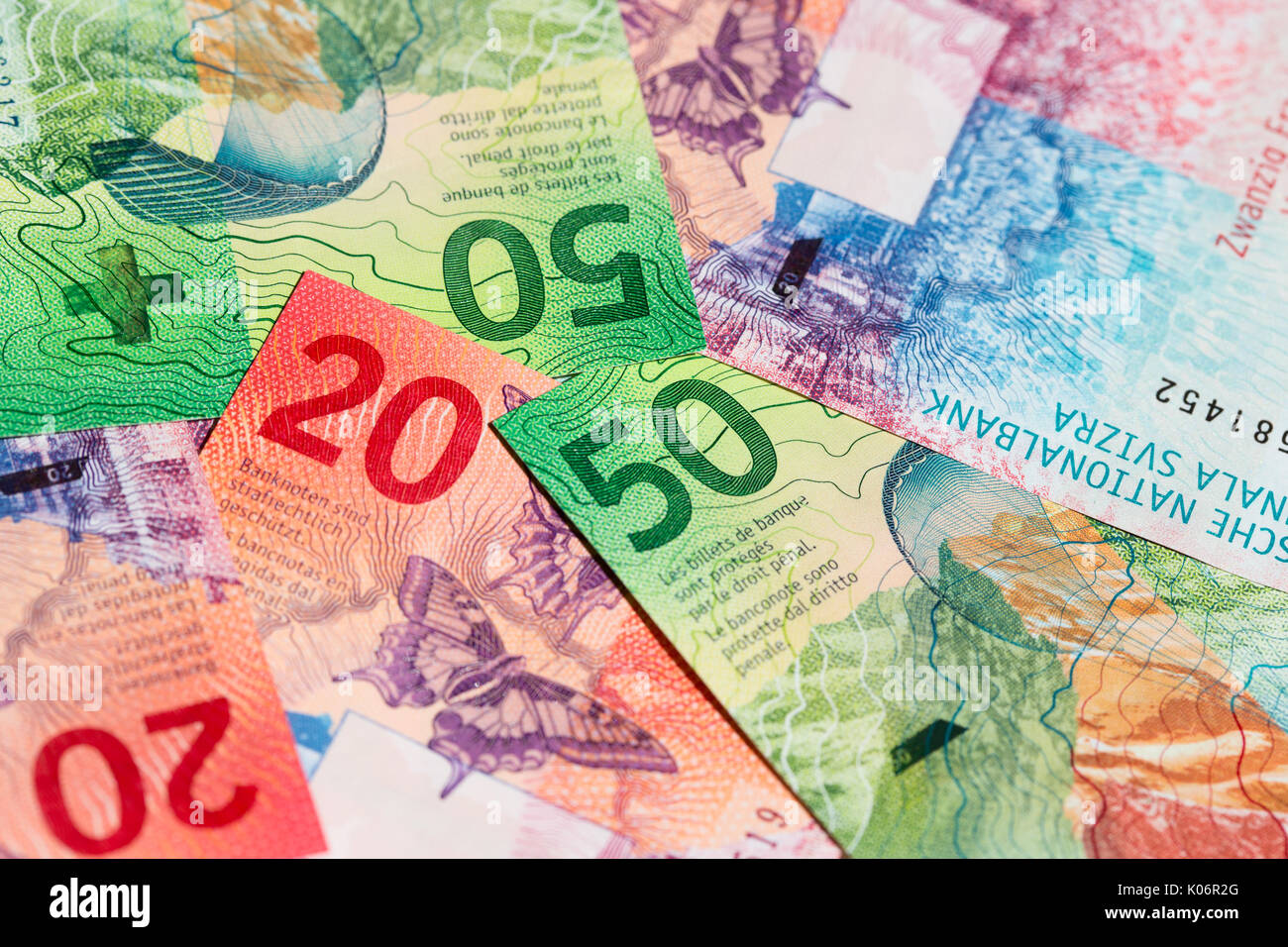 Collection of the new swiss banknotes (issued in 2017 Stock Photo - Alamy