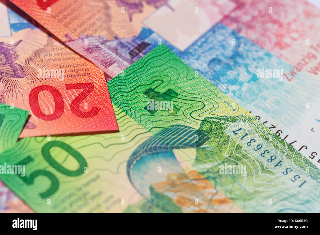 Collection of the new swiss banknotes (issued in 2017 Stock Photo - Alamy