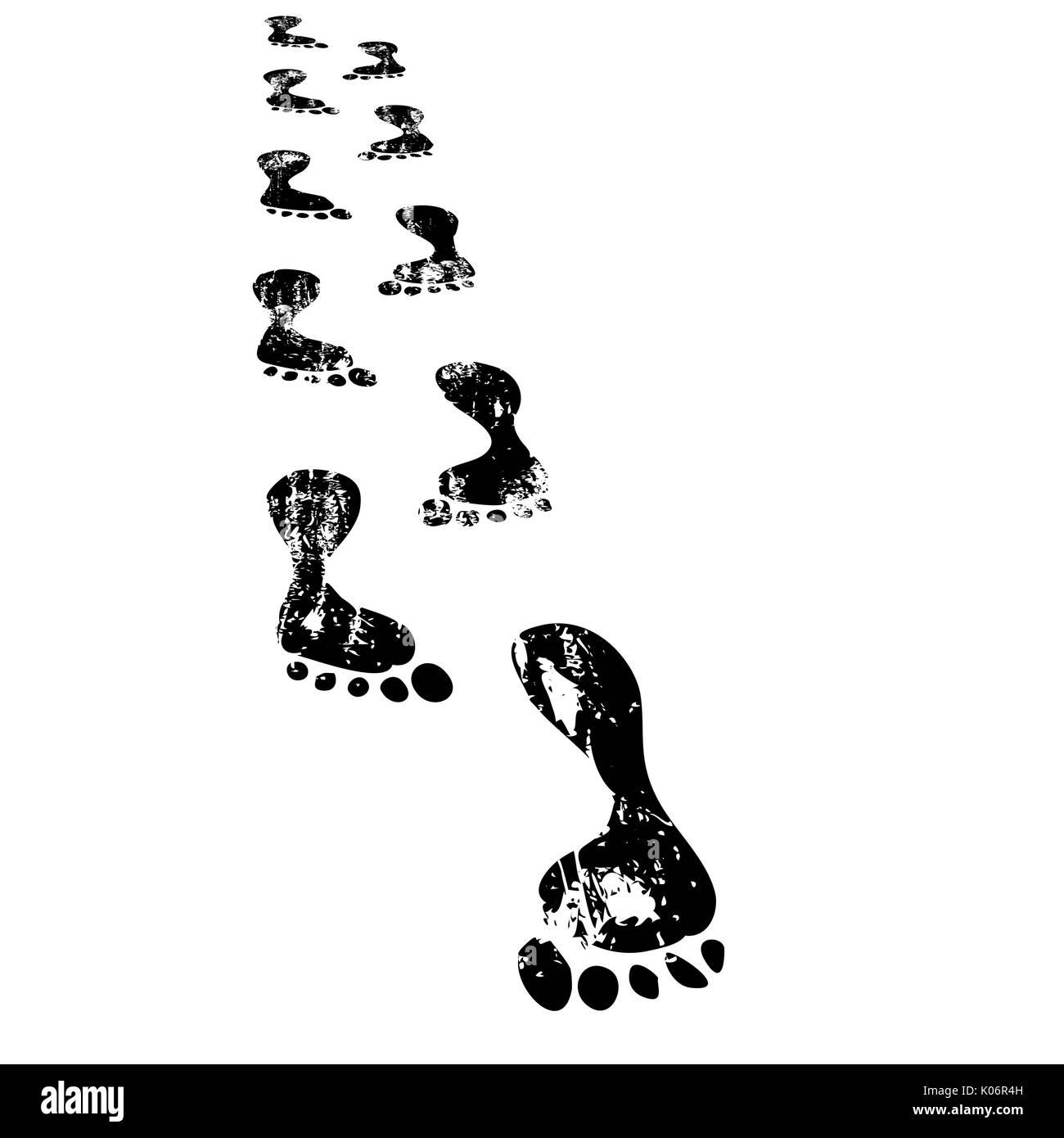Foot print Black and White Stock Photos & Images - Alamy