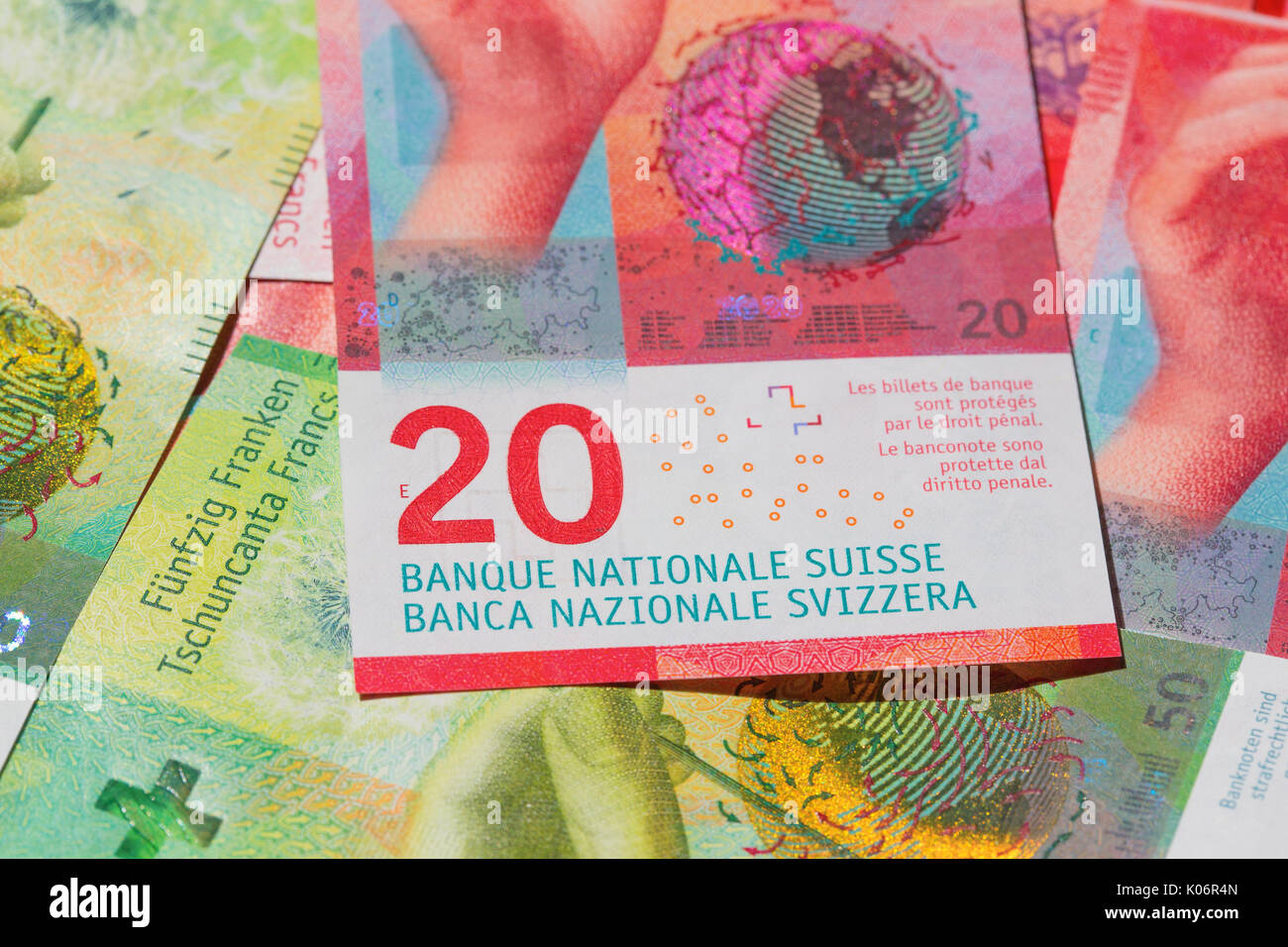 Collection of the new swiss banknotes (issued in 2017 Stock Photo - Alamy