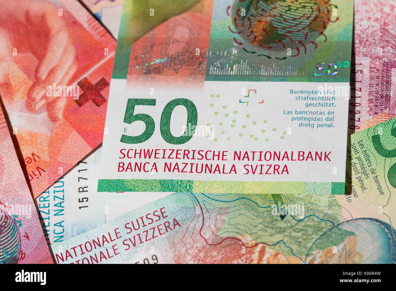 Collection of the new swiss banknotes (issued in 2017 Stock Photo - Alamy