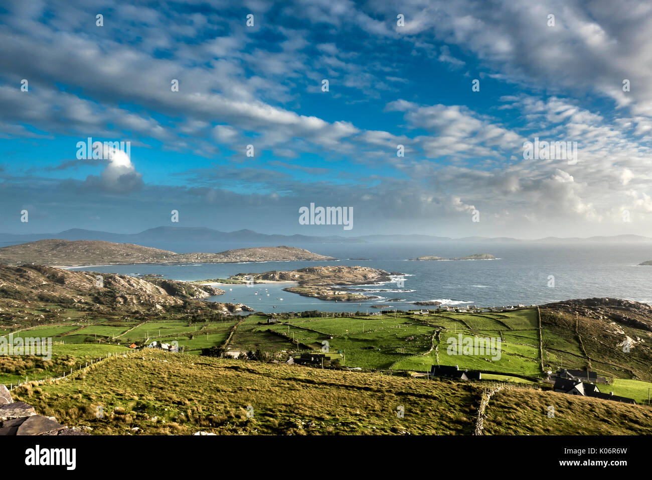 Abbey Island from the Ring Kerry, Bealtra, County Kerry, Ireland Stock ...
