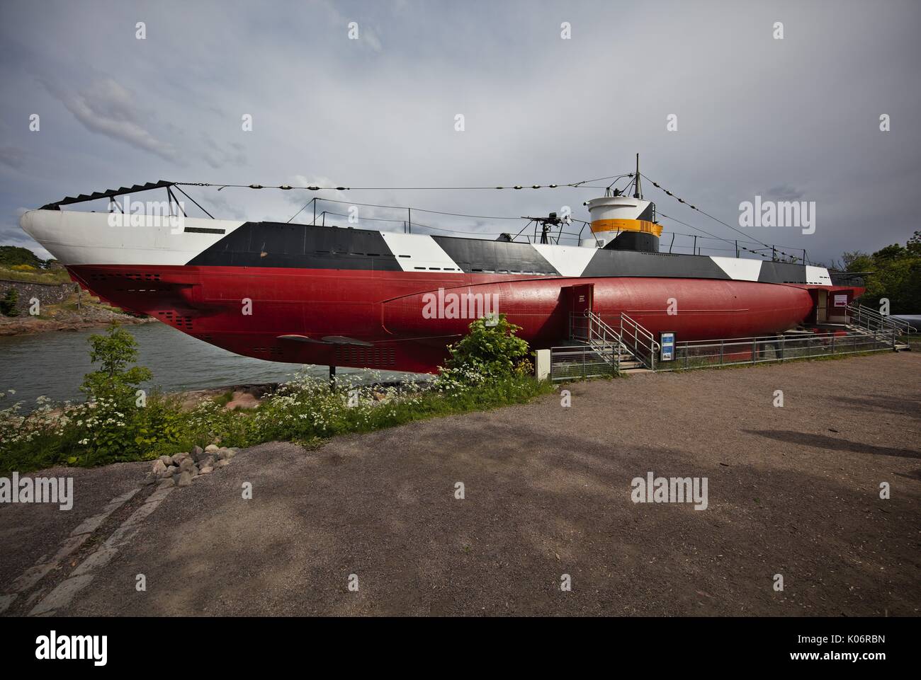 Outside Submarine Vesikko, Suomenlinna, Helsinki, Finland Stock Photo ...