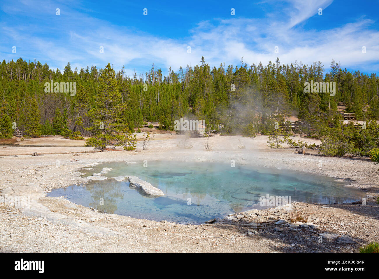 Colorful hot water pool in the Yellowstone National park, USA Stock ...