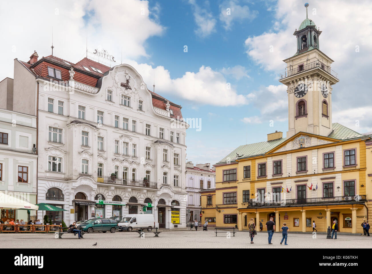 The Main Market Square in Cieszyn, Poland Stock Photo - Alamy