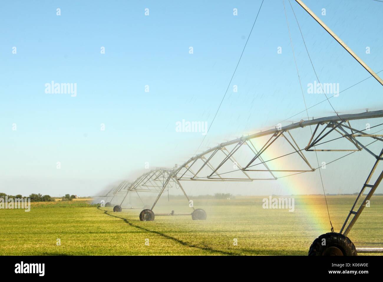 Irrigation spraying system Stock Photo - Alamy