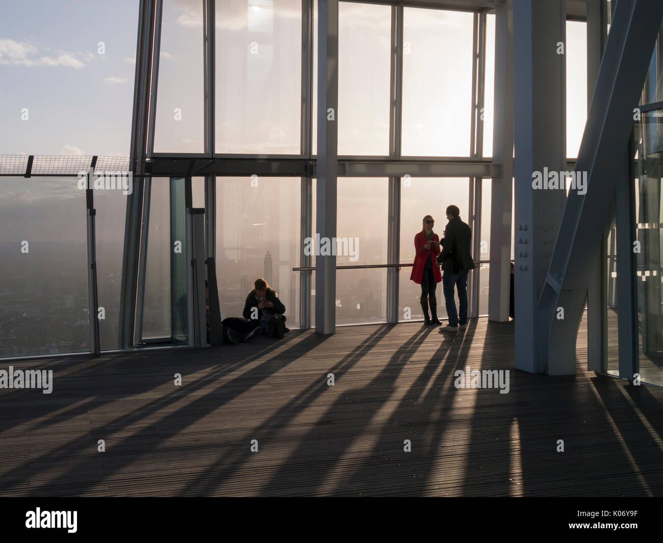 UK, England, London, Shard viewing platform interior Stock Photo - Alamy