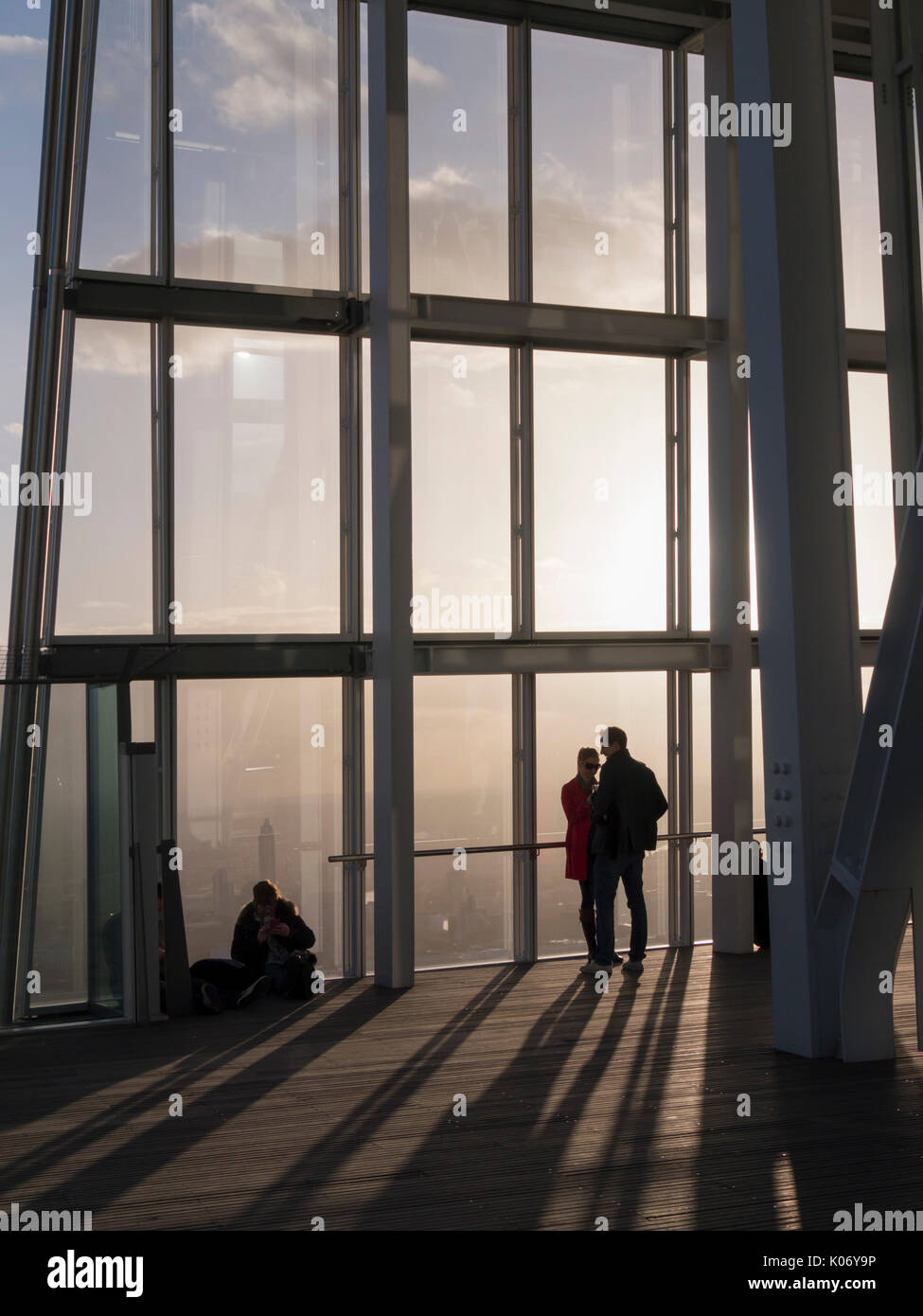 UK, England, London, Shard viewing platform interior Stock Photo - Alamy