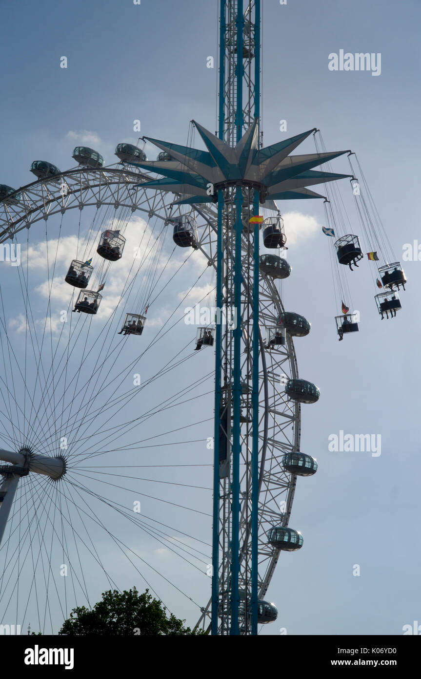 UK, England, London, Starflyer London Eye Southbank Stock Photo - Alamy