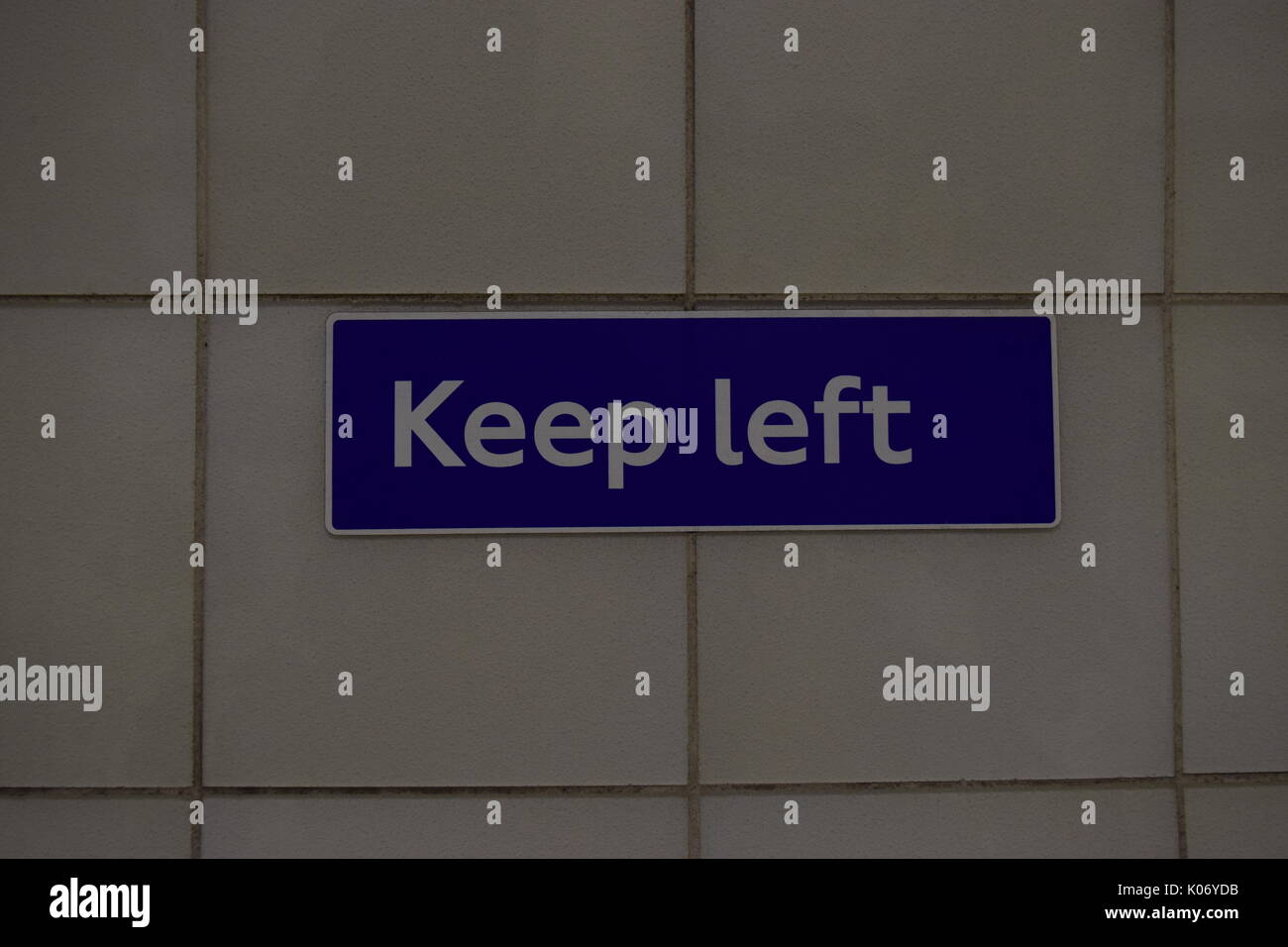 Keep left sign Stock Photo - Alamy