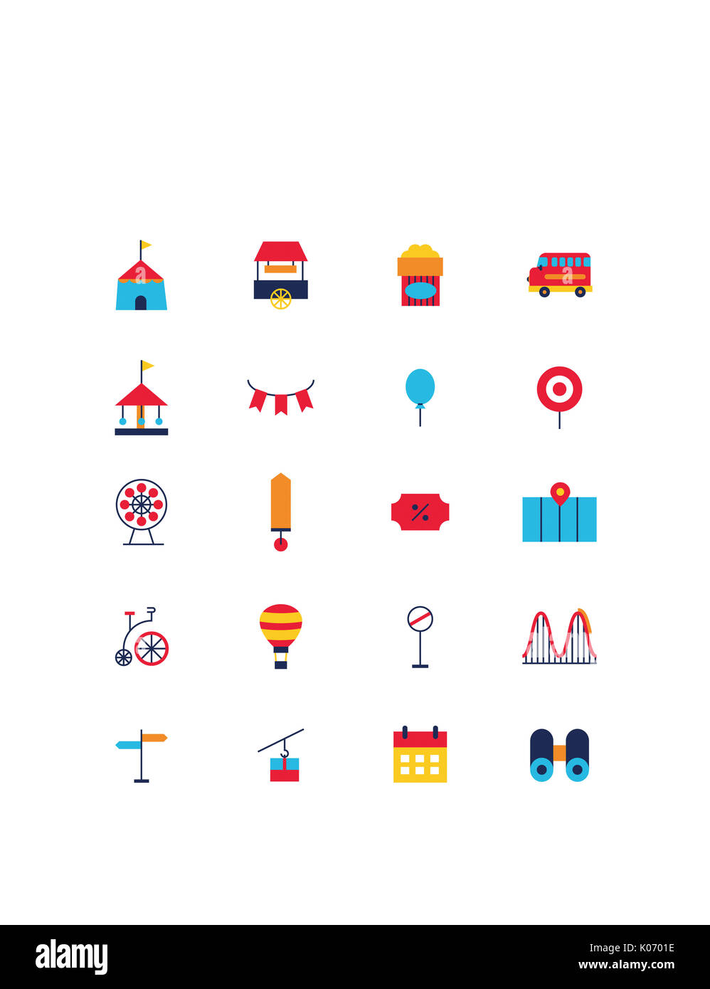 Amusement park map Cut Out Stock Images & Pictures - Alamy