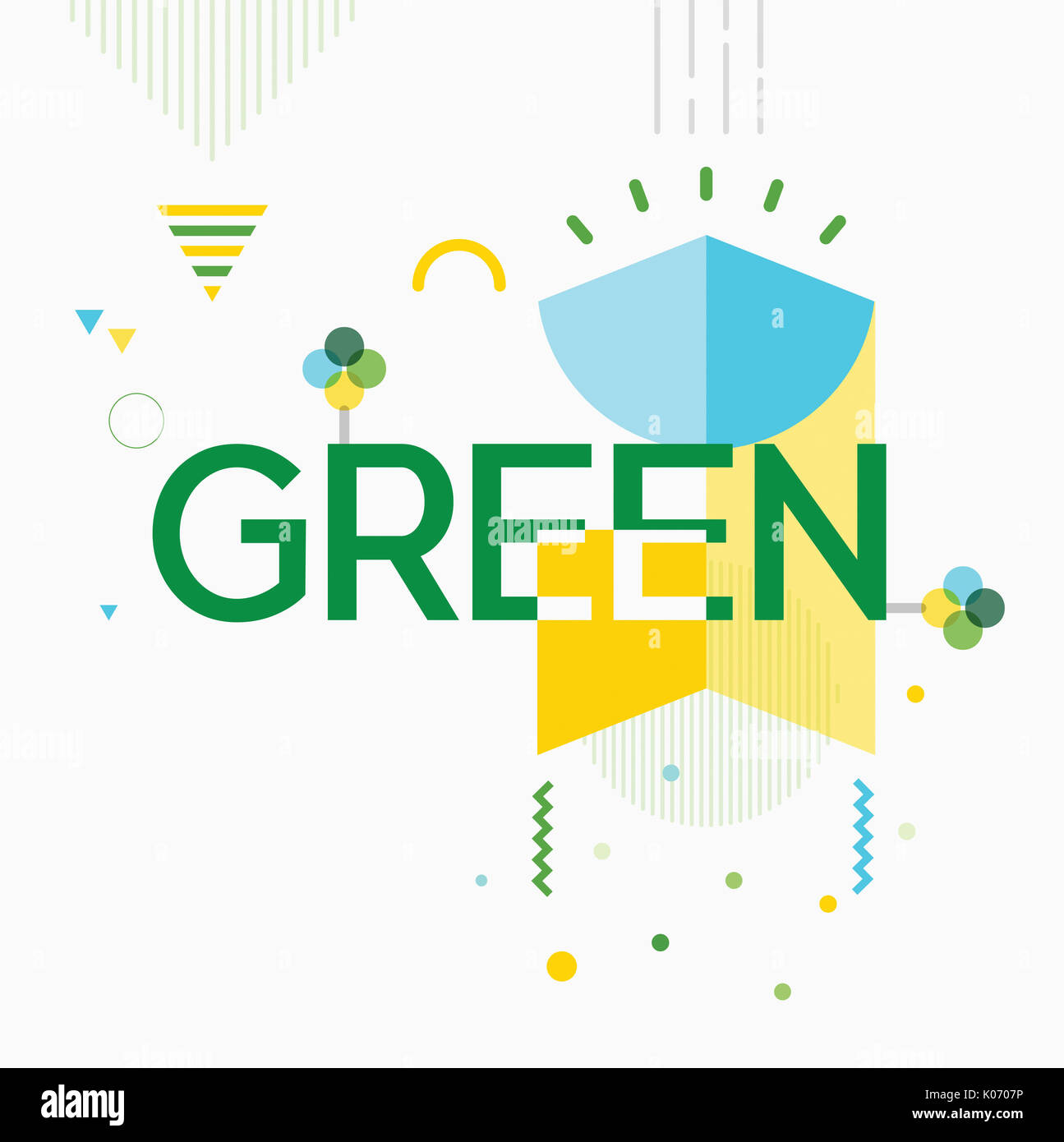 Typographic English letters for GREEN Stock Photo - Alamy