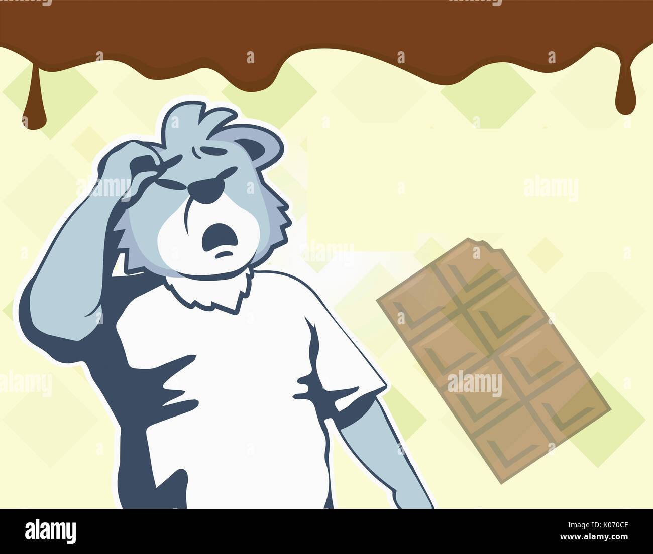 Personified wolf frowning face Stock Photo - Alamy