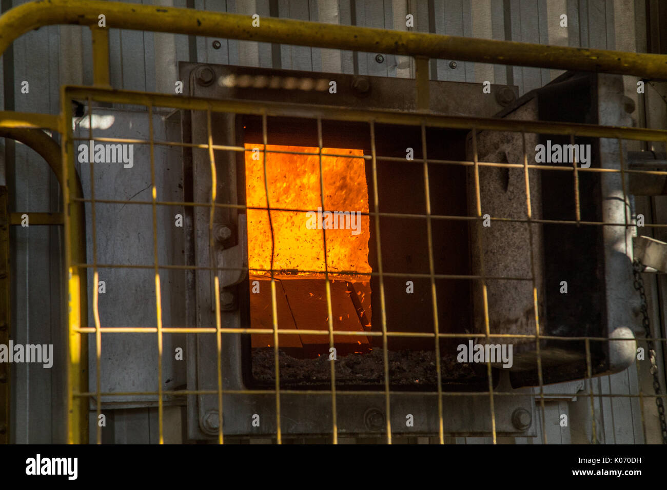 boiler industry on detail lit power scene Stock Photo - Alamy
