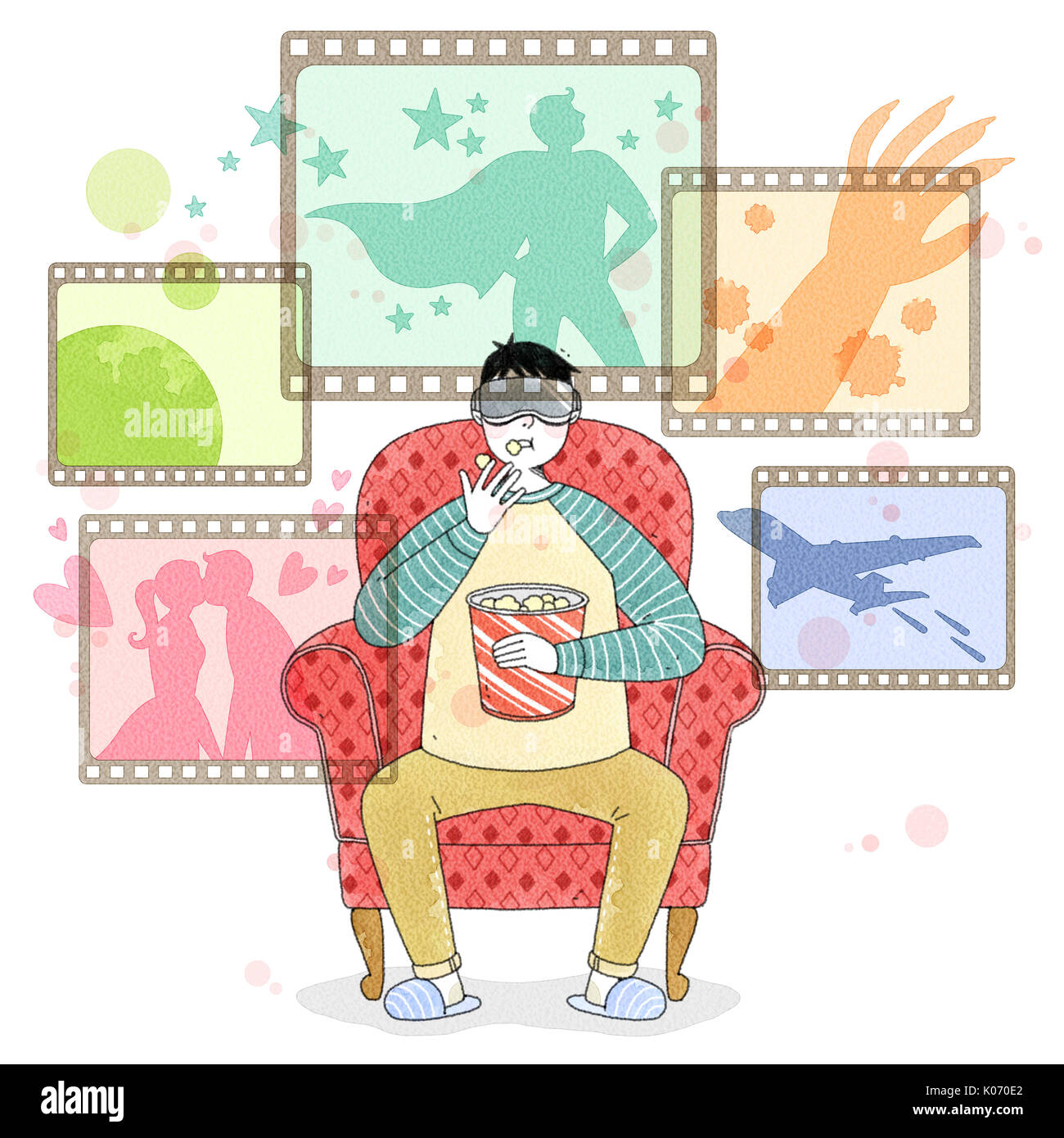 Watching airplane Cut Out Stock Images & Pictures - Alamy