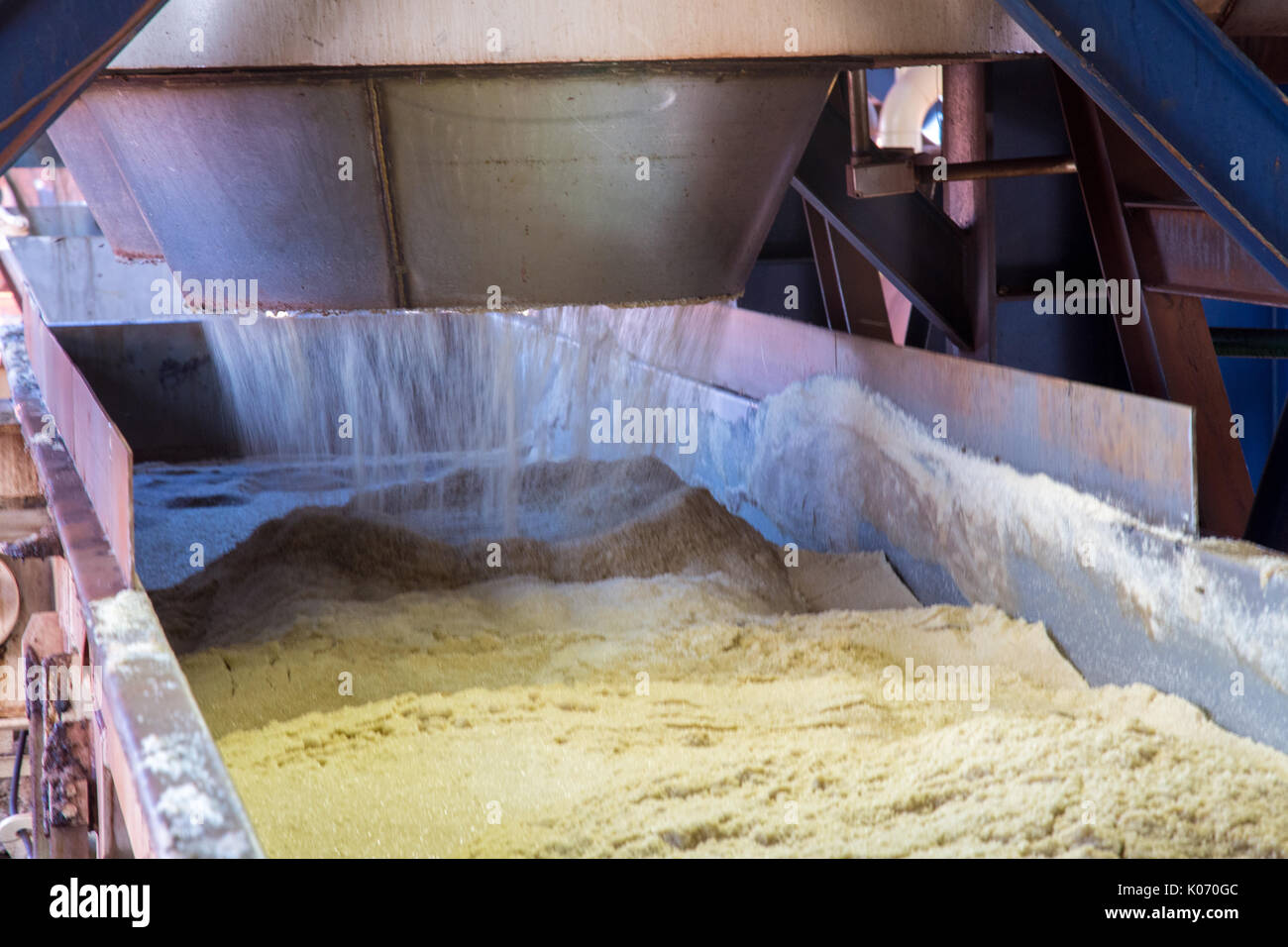 sugar factory industry line production cane process Stock Photo - Alamy