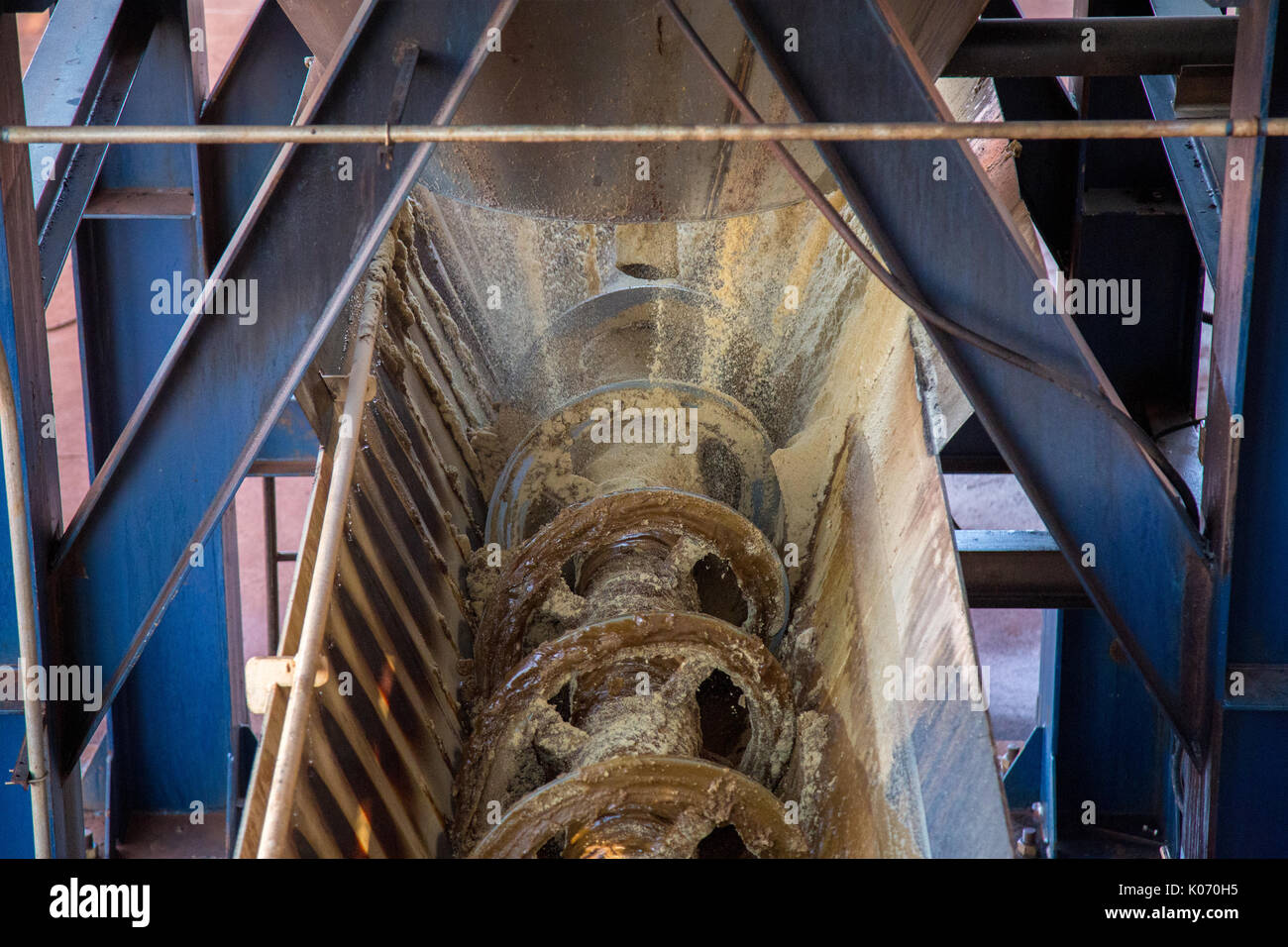 sugar factory industry line production cane process Stock Photo - Alamy