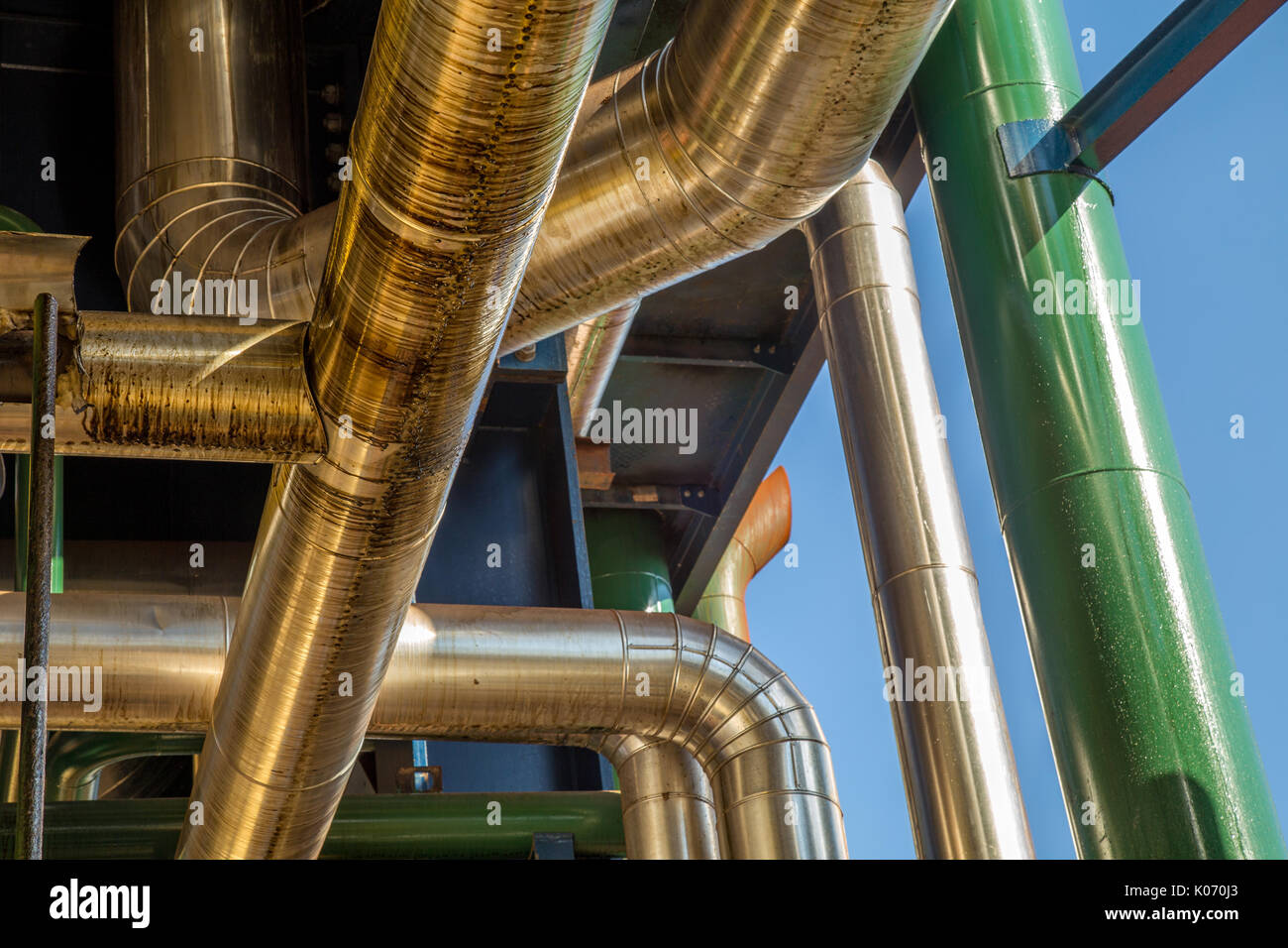 pipe line production factory sugar Stock Photo - Alamy
