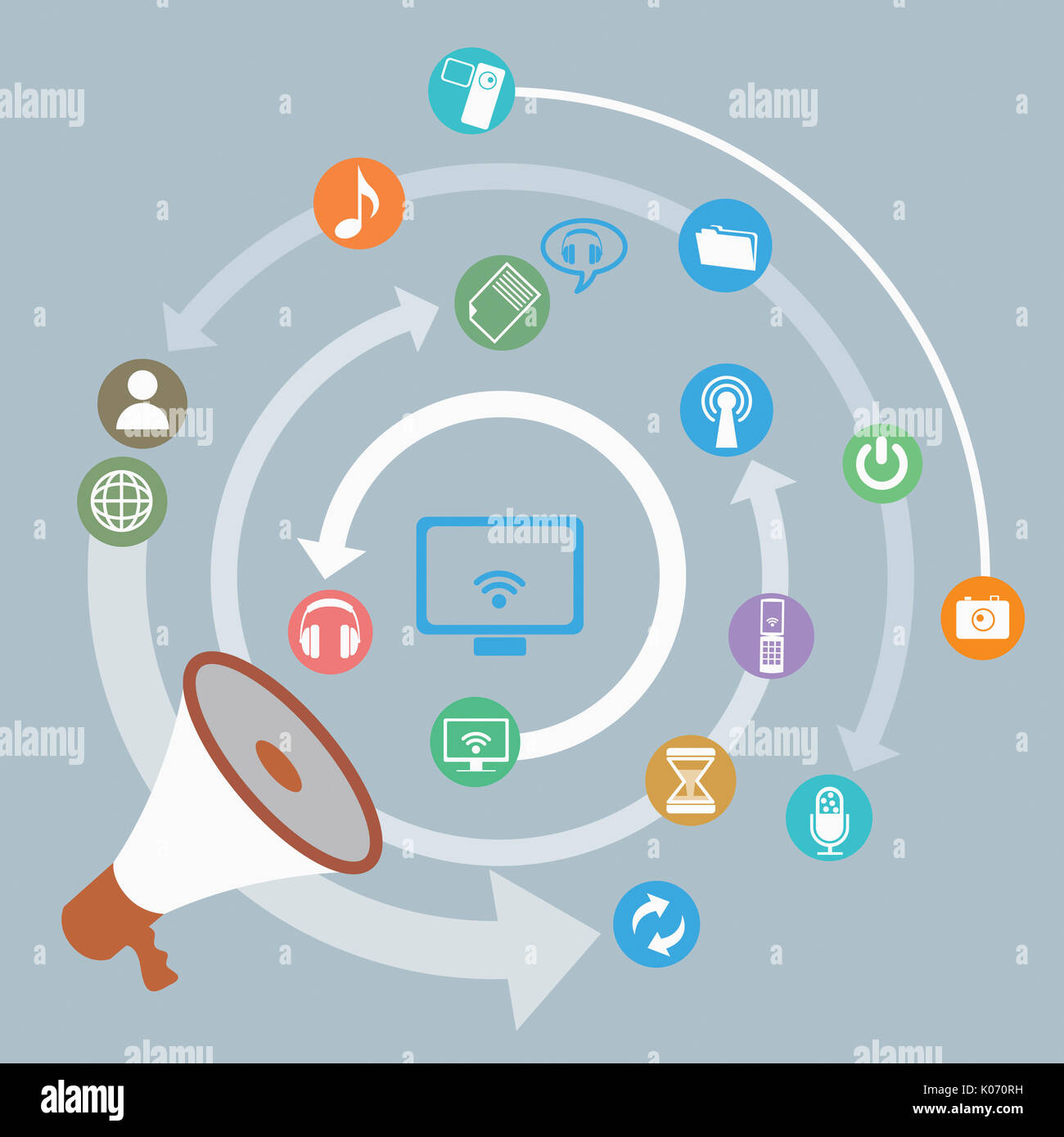 Business with mobile communication network Stock Photo - Alamy