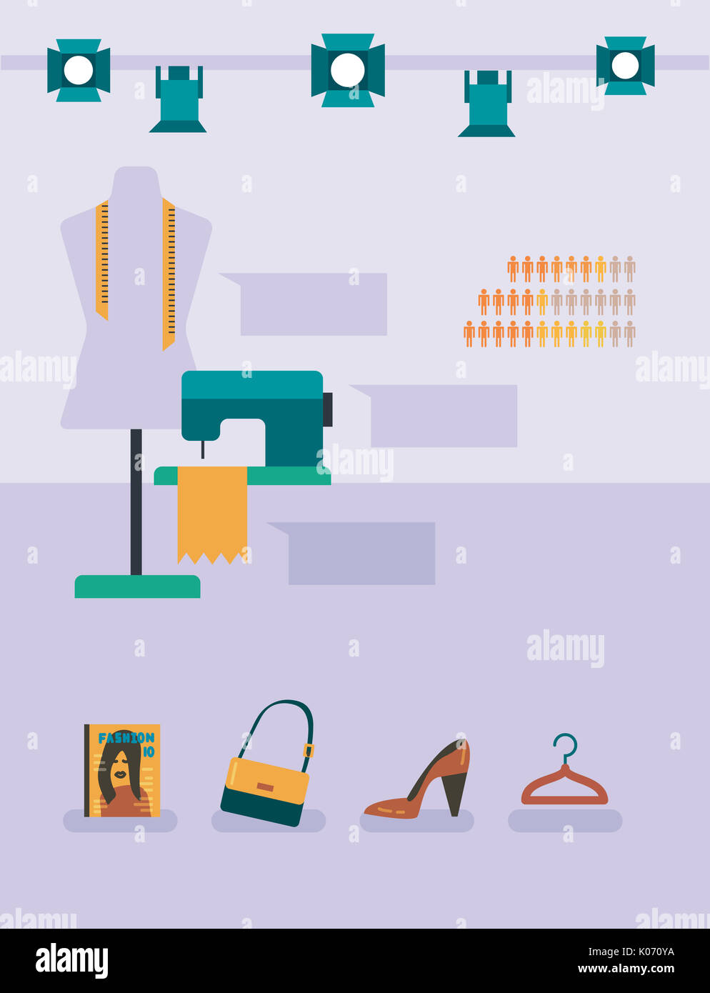 Infographic illustration related to fashion design Stock Photo - Alamy