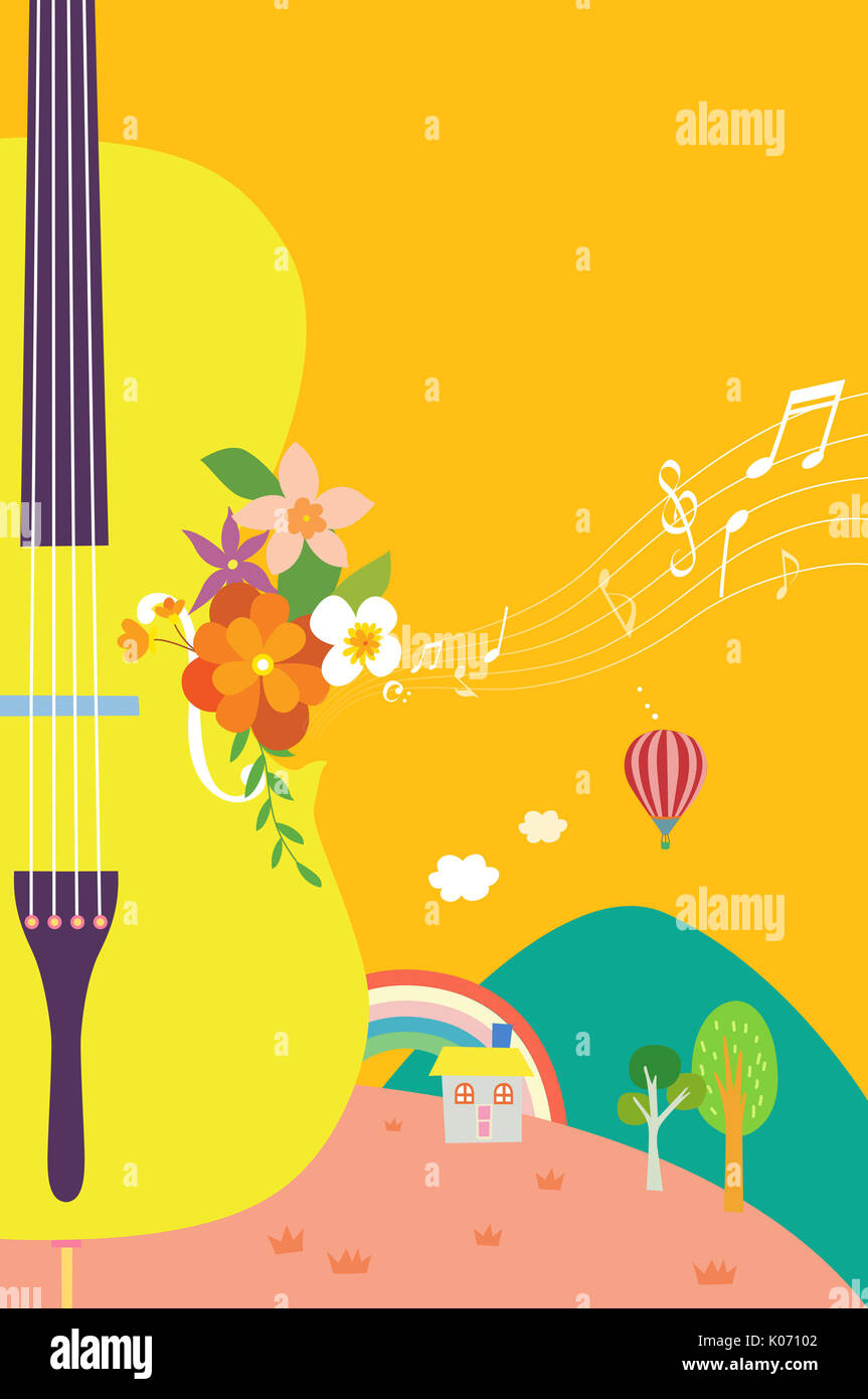 Illustration for spring music festival Stock Photo - Alamy