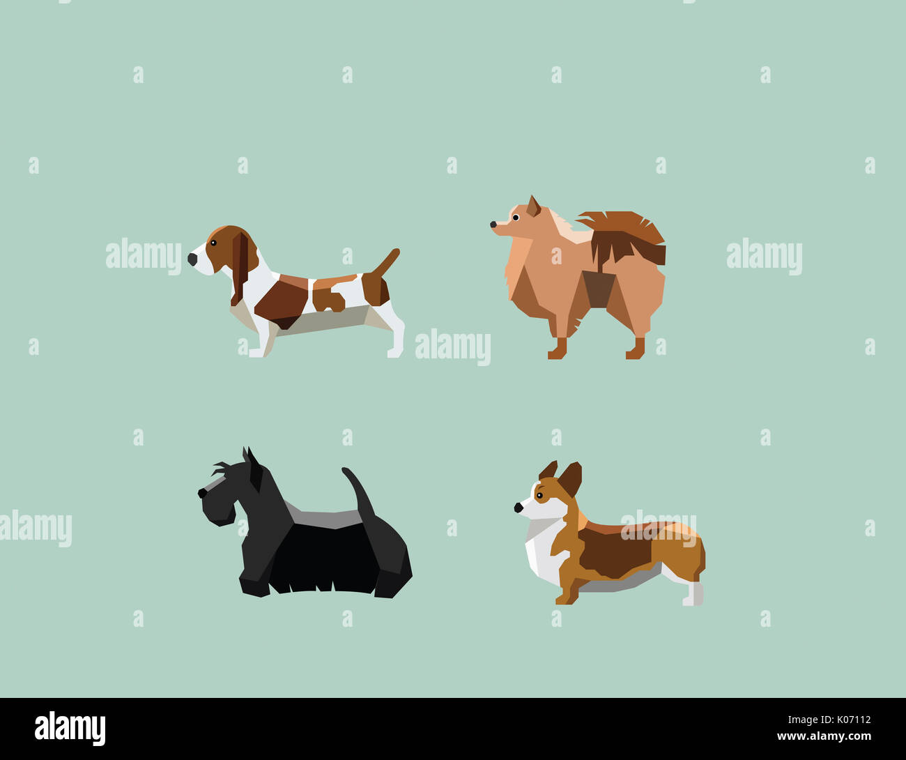 Four different dogs Stock Photo - Alamy