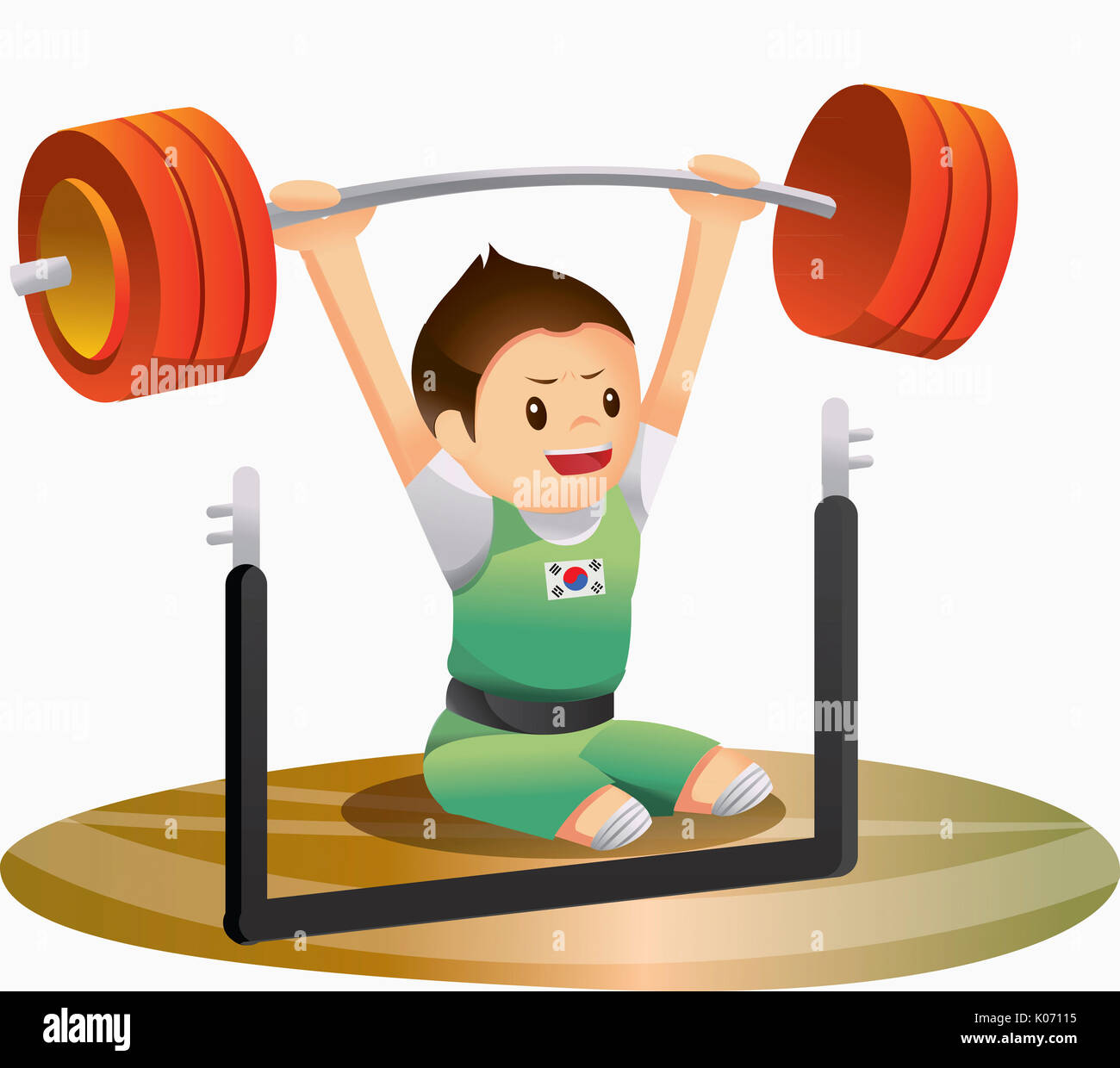 Smiling confident weightlifter Stock Photo - Alamy